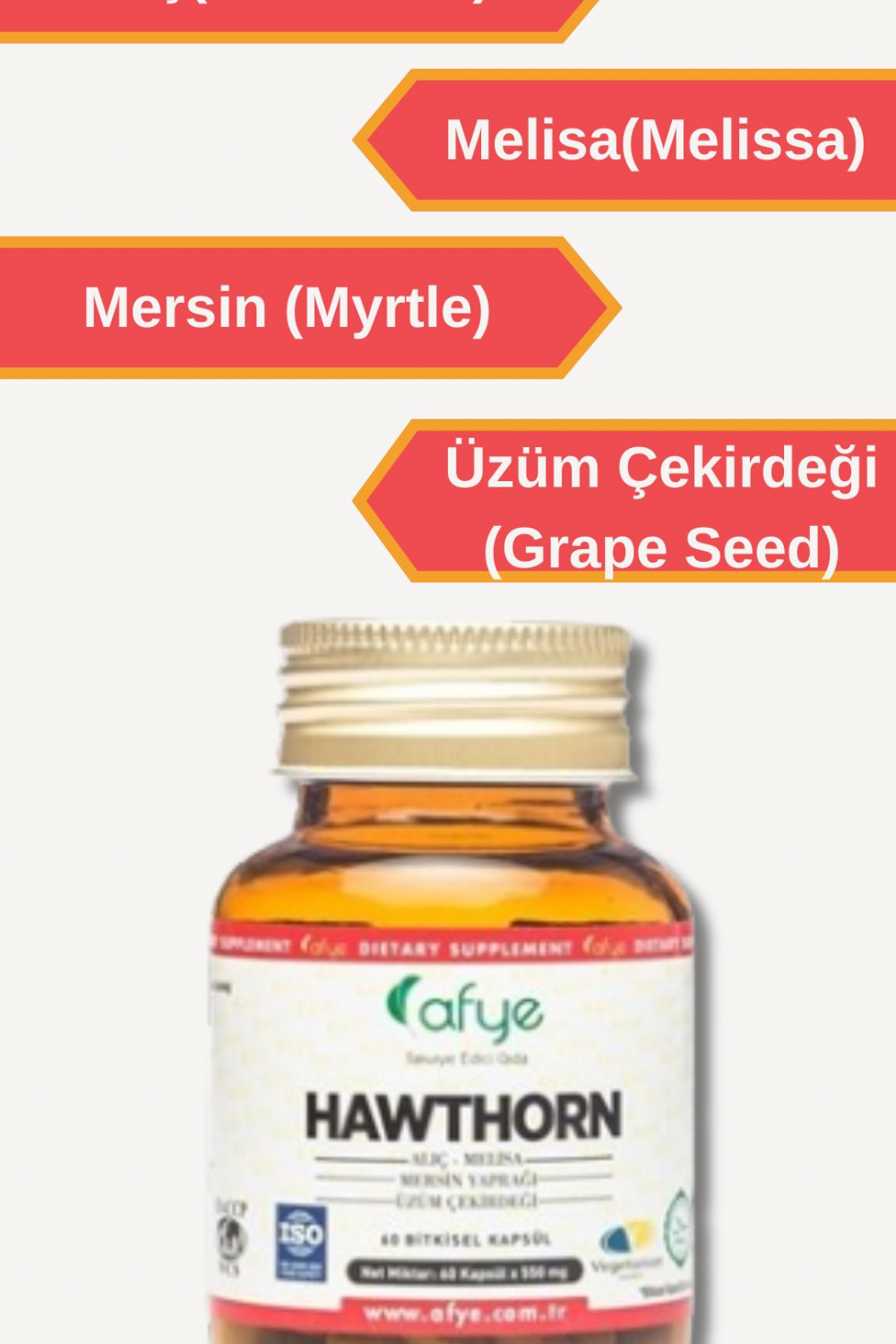 Afye Hawthorn 60 Kapsül - kaybio.com