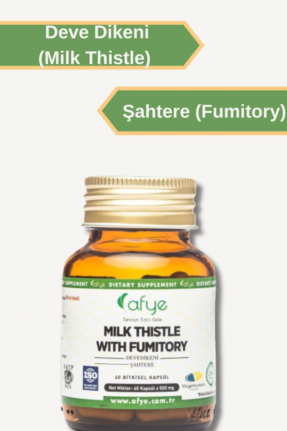 Afye Milk Thistle With Fumitory (60 Kapsül) - kaybio.com