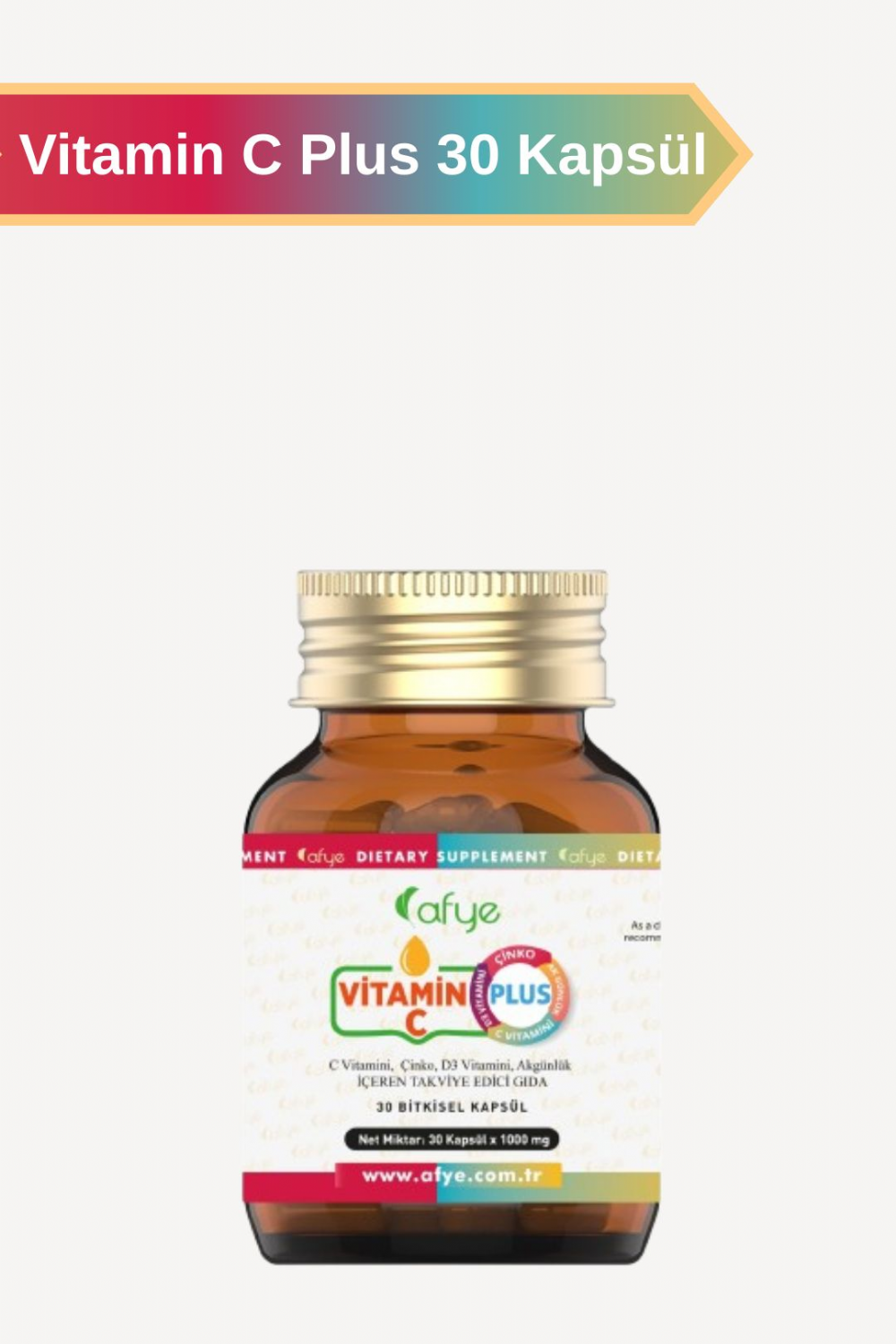 Afye Vitamin C Plus (vitamin C Vitamin D Çinko ve Boswellia Serrata) 30 ...