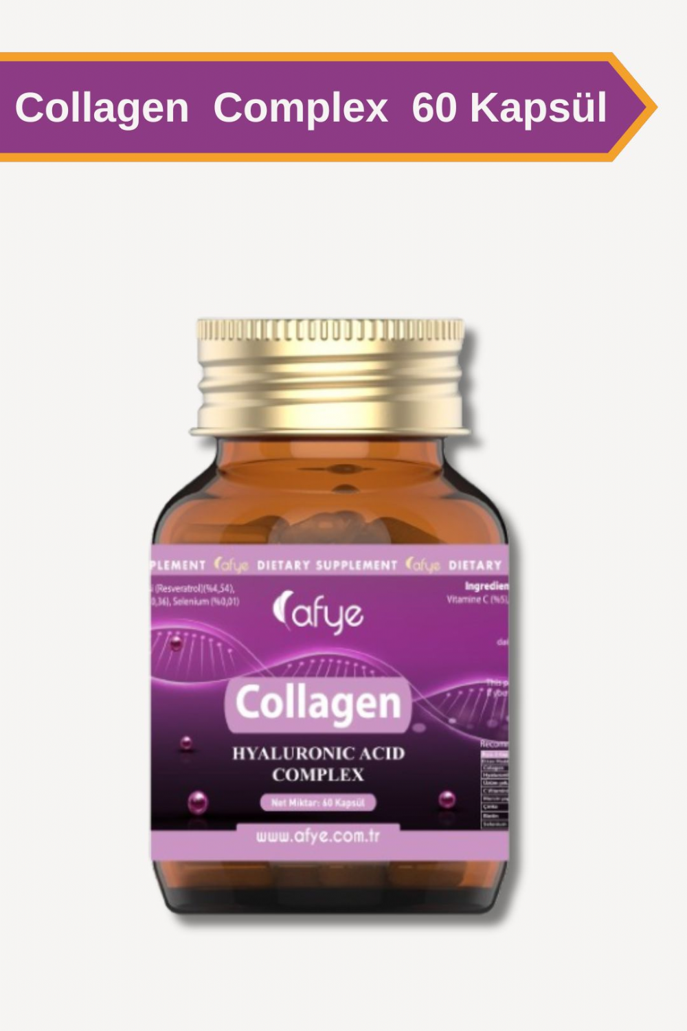 Afye Collagen Hyaluronic Acid Complex (60 Kapsül) - kaybio.com