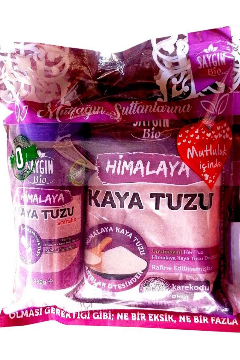 SAYGIN Himalaya Tuzu Tuzluklu İkili Set 500 Gr+250Gr - kaybio.com